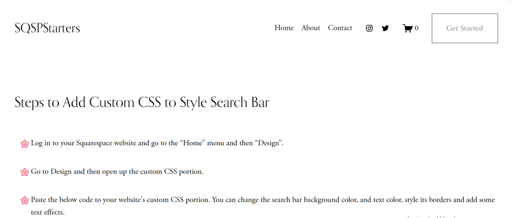 How to Add Custom Bullets in Squarespace (7.0 & 7.1) — SQSP Starter