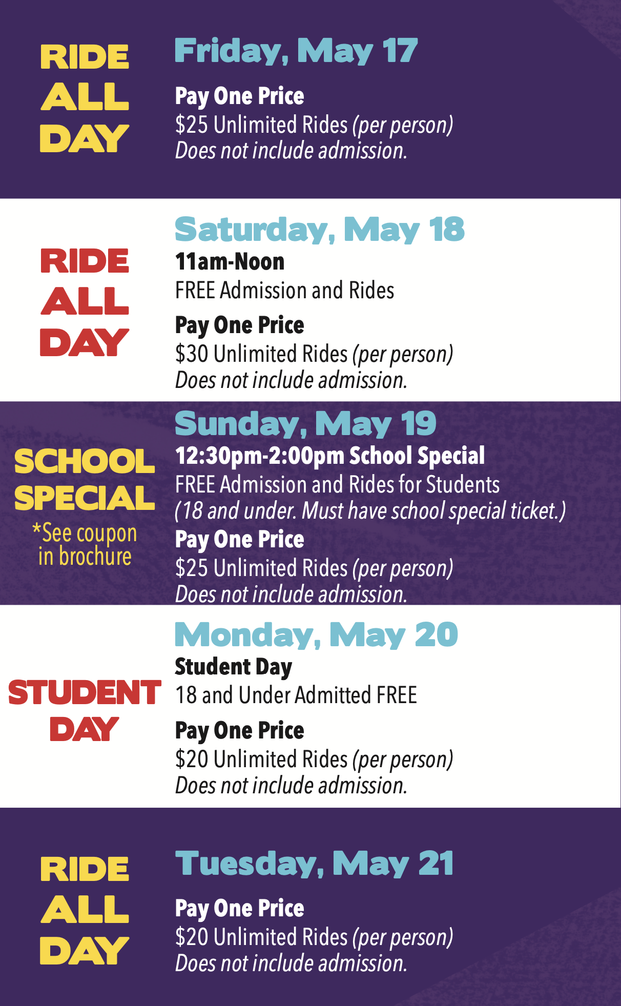 Daily Promos | Fair at Heritage Park