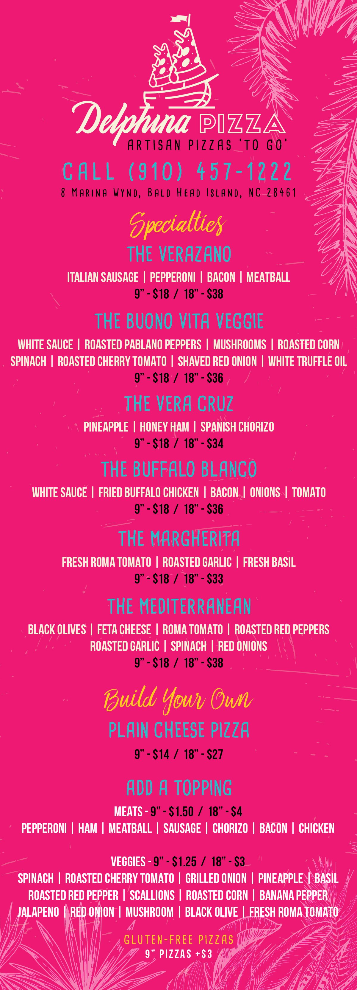 Menus — Delphina Cantina