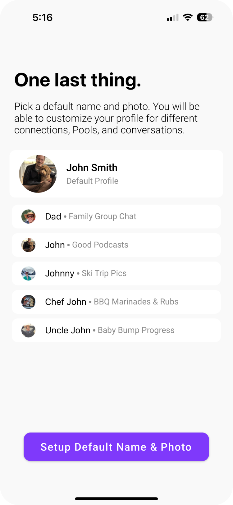 Creating Your Default Profile — Pools