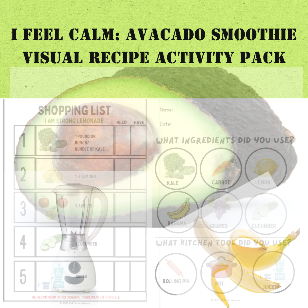Avocado Smoothie Visual Recipe Activity Pack for Young Learners and ...