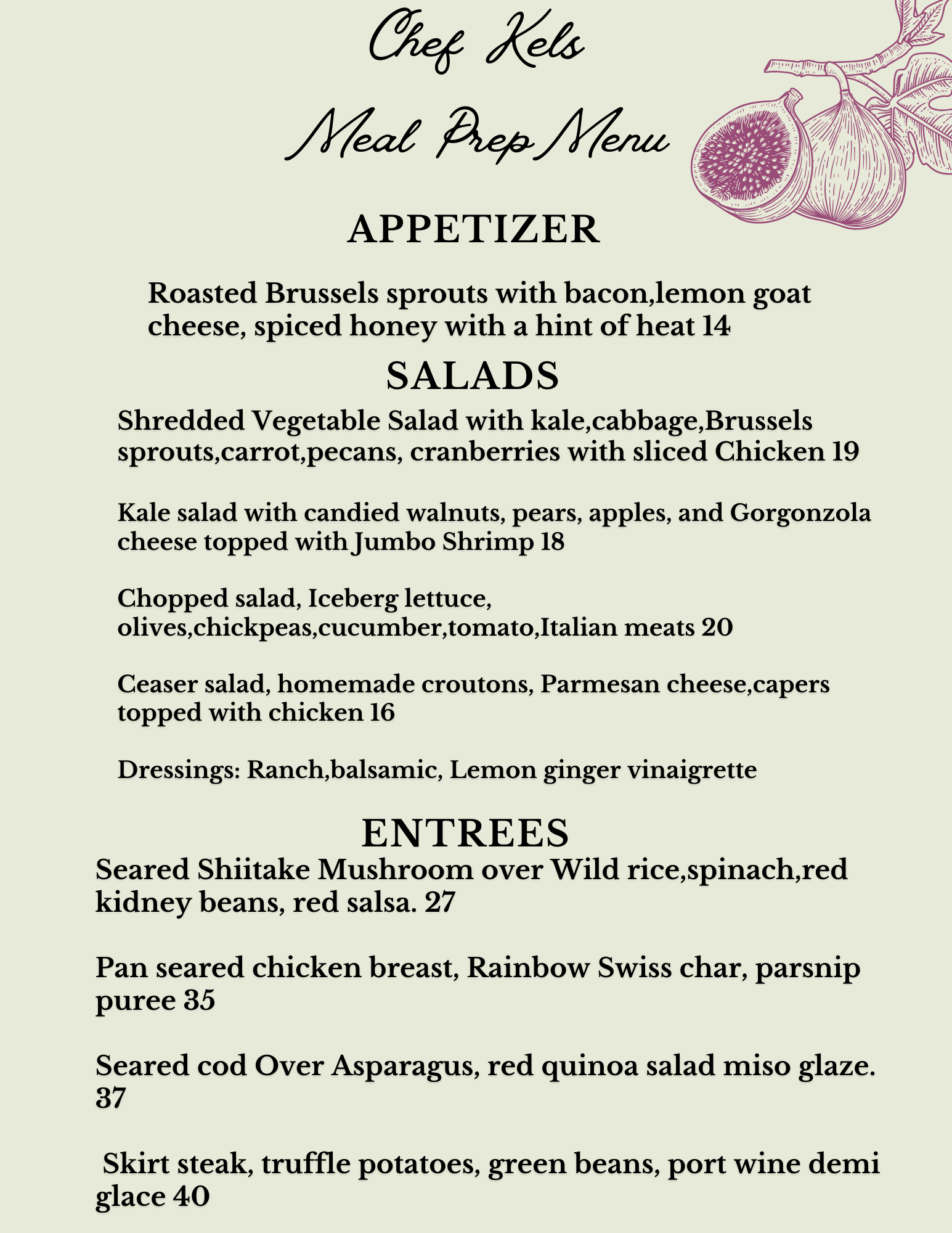 Services — Chef Kels | Learn about our Middletown NJ meal services