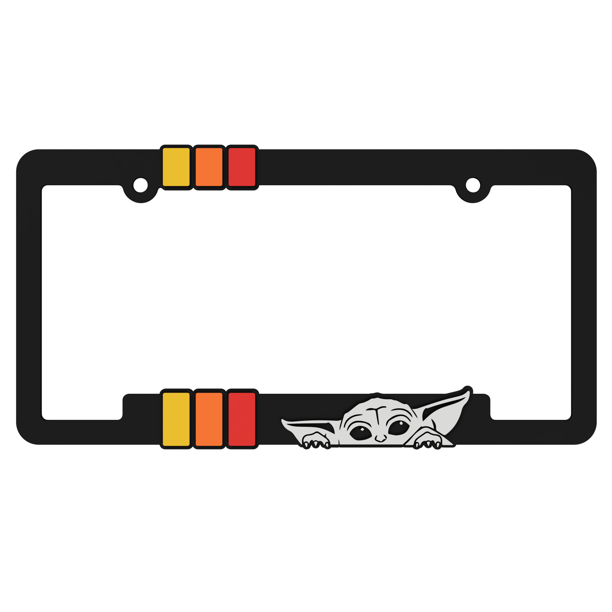 Chrome Hotstamp Mountain License Plate Frame Bracket 3D Made in USA ...