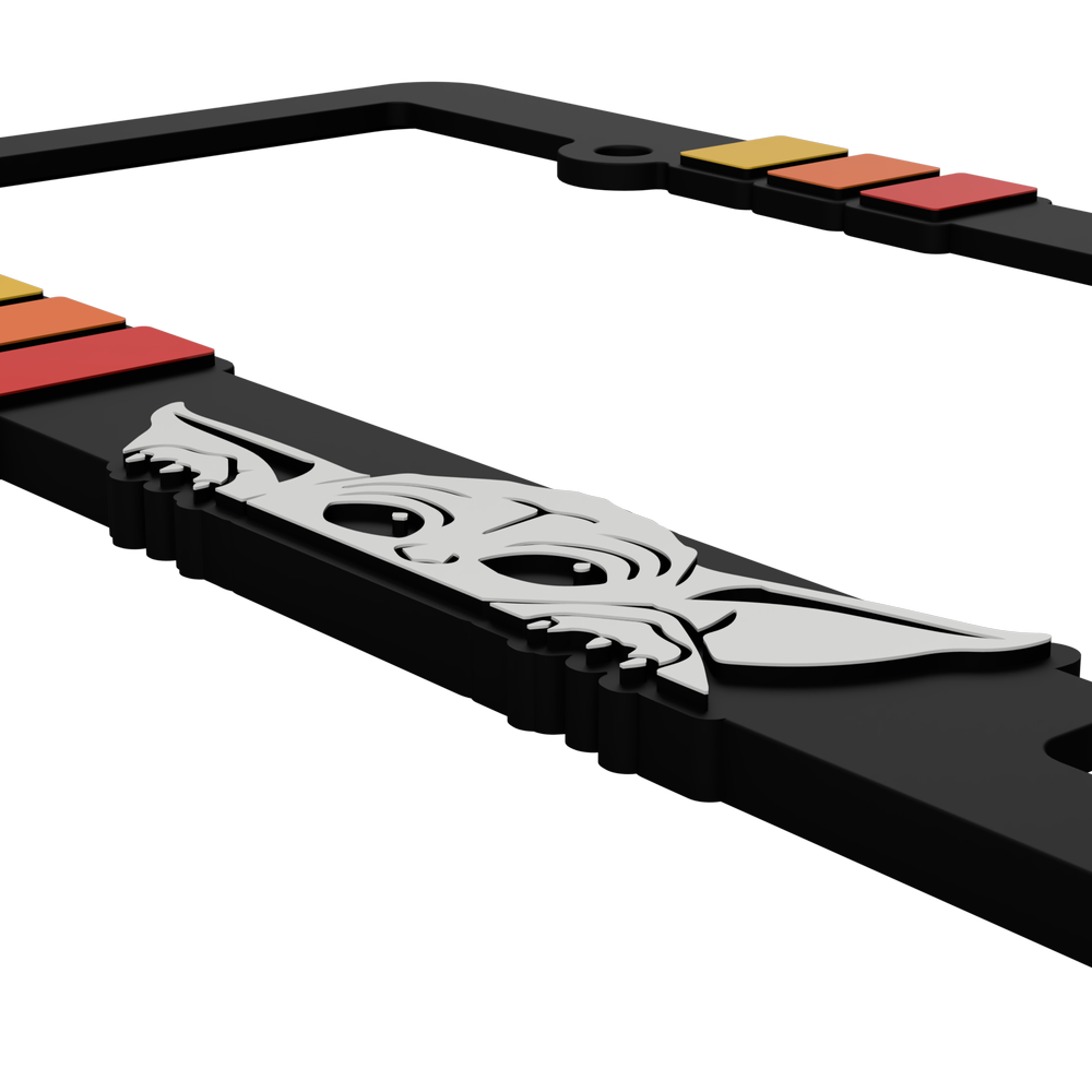 Chrome Hotstamp Mountain License Plate Frame Bracket 3D Made in USA ...