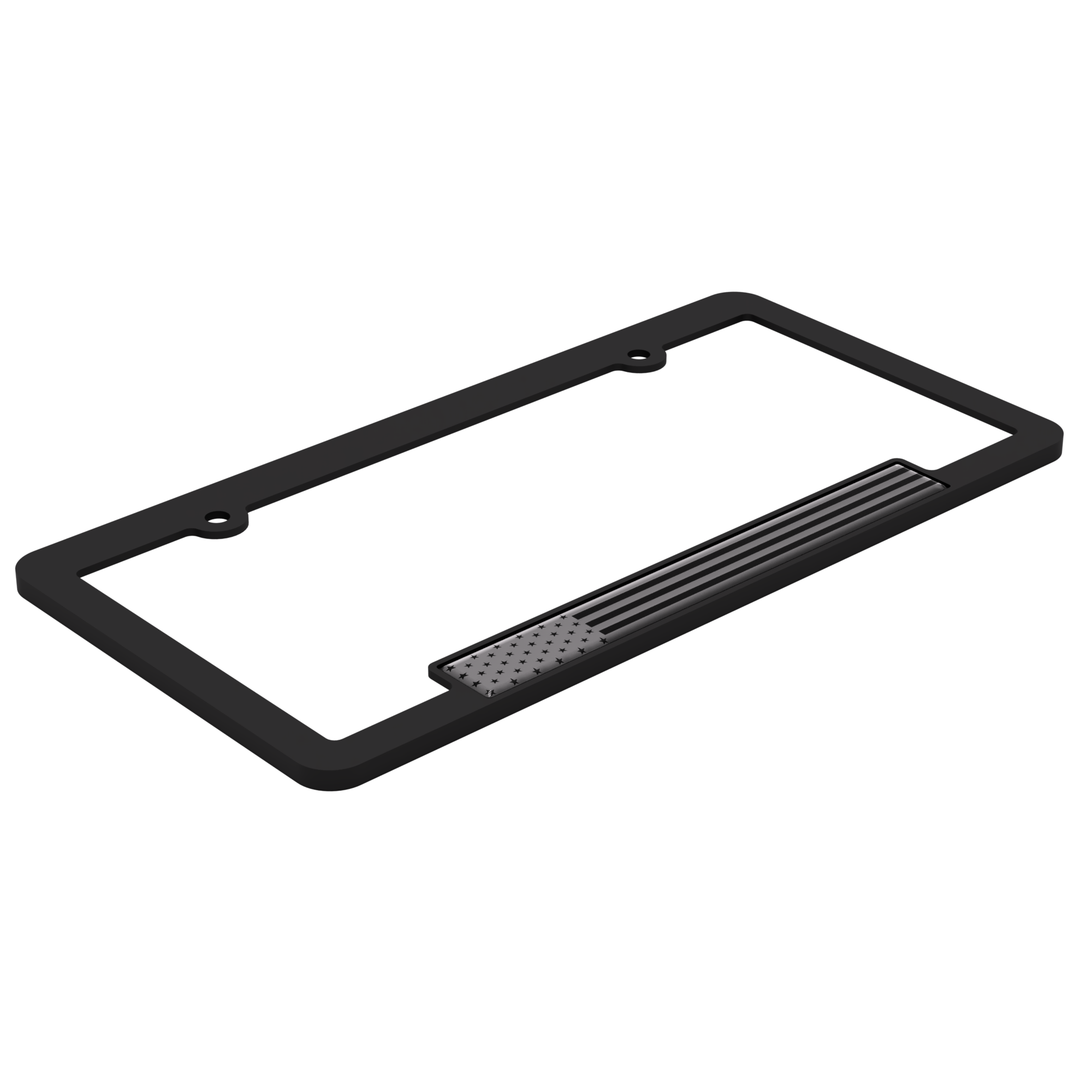 American Flag Blackout License Plate Frame Bracket — Custom Car Gear ...