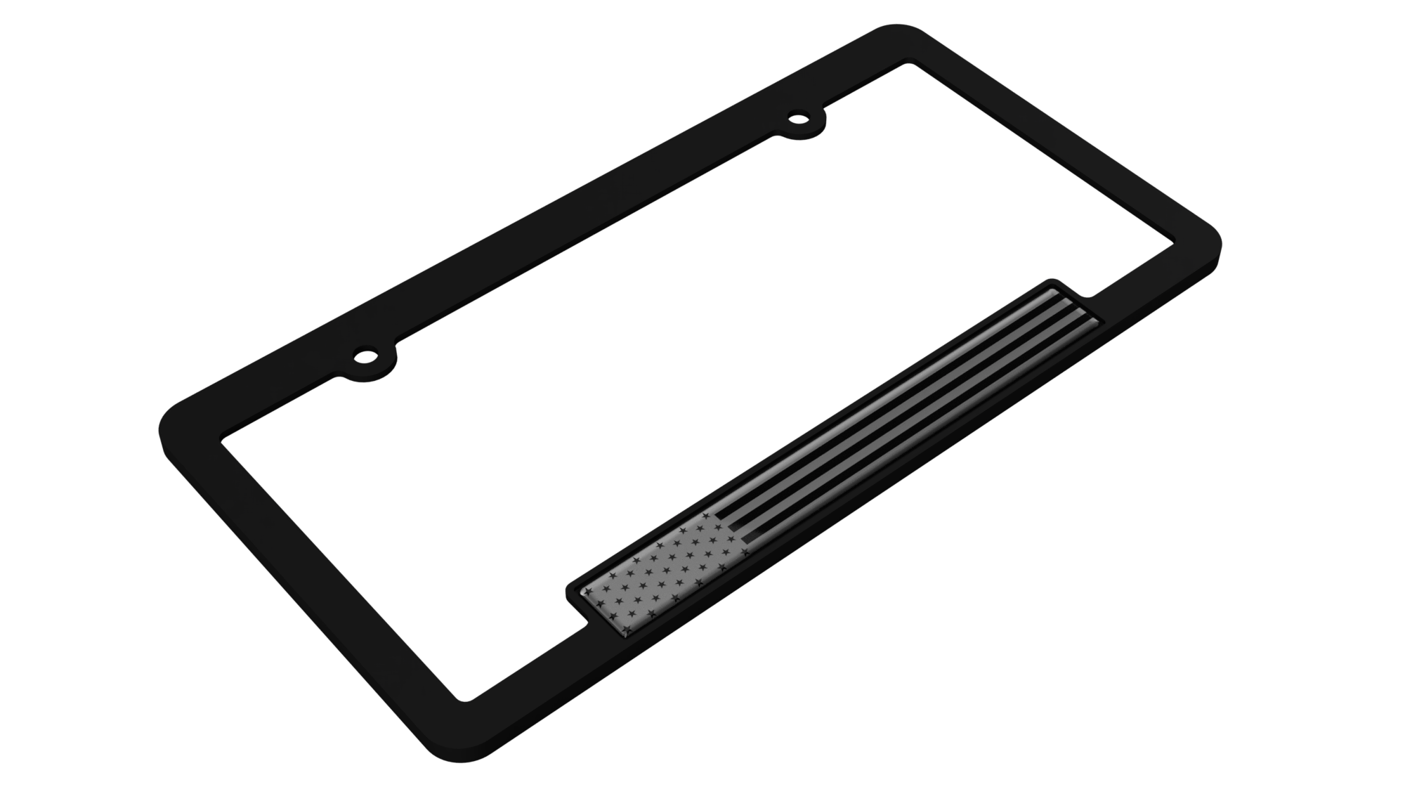 American Flag Blackout License Plate Frame Bracket — Custom Car Gear ...