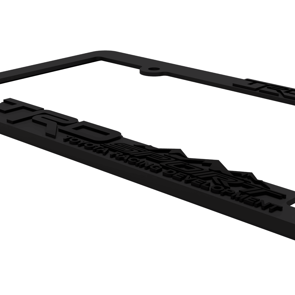 Blackout Toyota Racing Development License Plate Frame Bracket — Custom ...