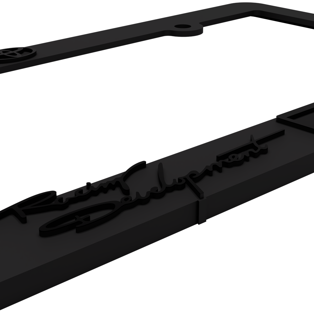Blackout Edition Mountain License Plate Frame — Custom Car Gear MODS ...