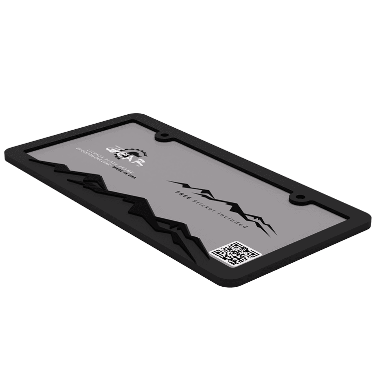 Chrome Hotstamp Mountain License Plate Frame Bracket 3D Made in USA ...