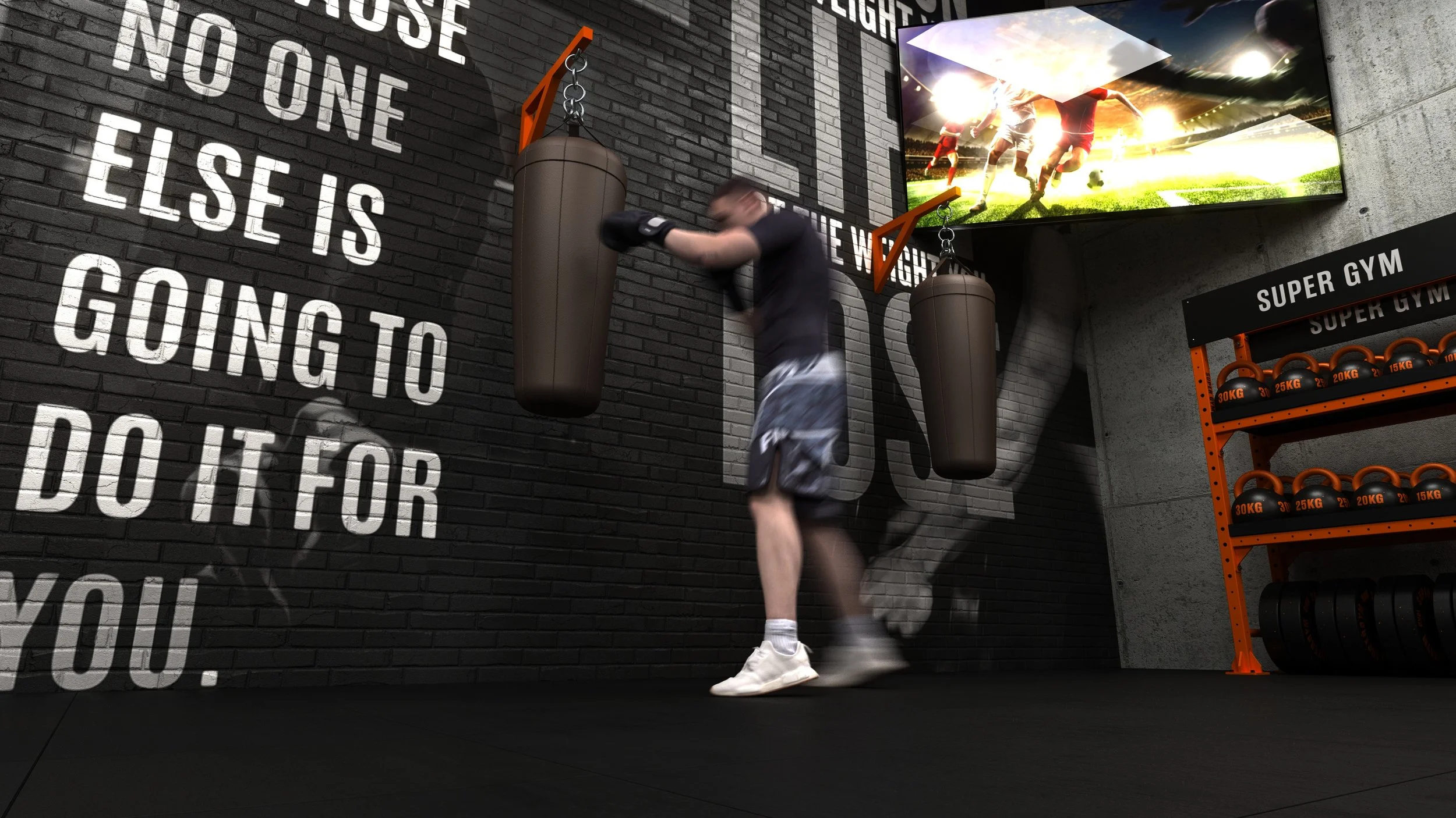 Interior - Gym 3D Visuals — SuperCreative - 3D Freelancer