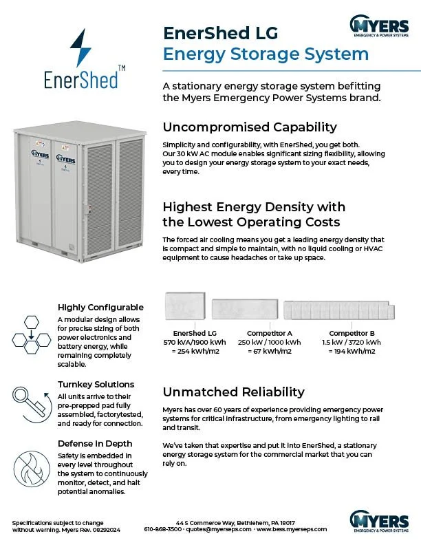 EnerShed (BESS) - Myers Emergency Power Systems