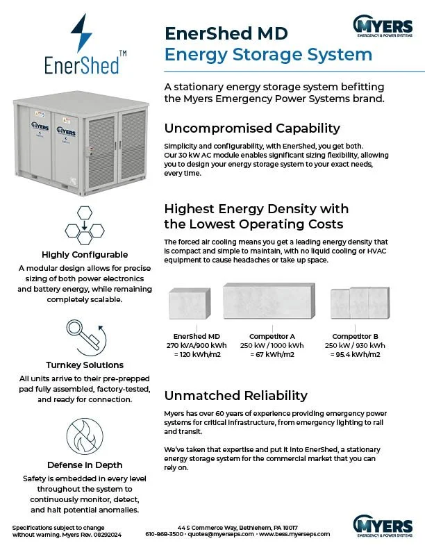 EnerShed (BESS) - Myers Emergency Power Systems