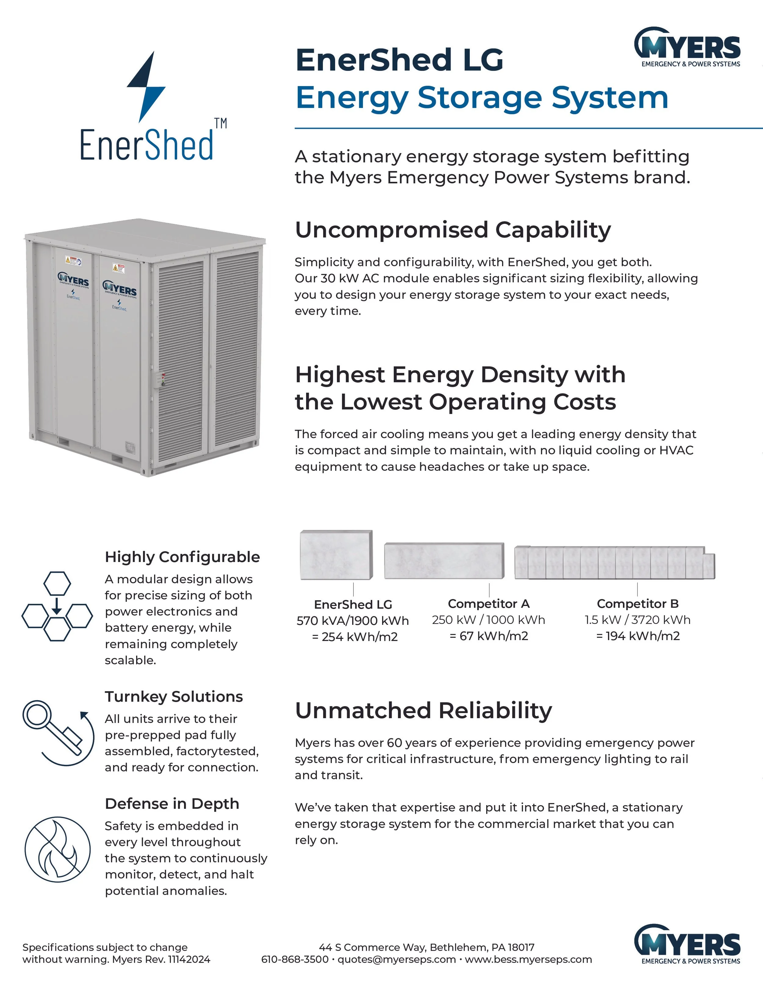 EnerShed (BESS) - Myers Emergency Power Systems