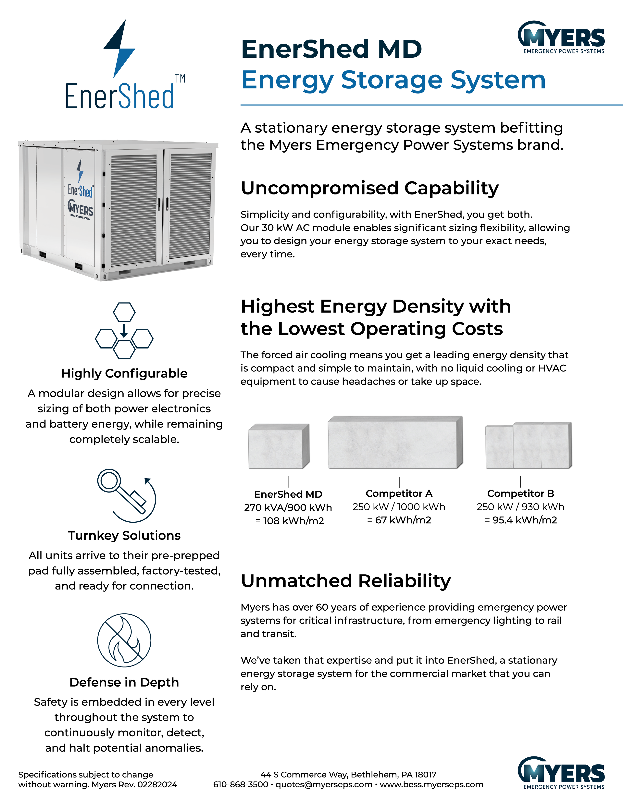 EnerShed (BESS) - Myers Emergency Power Systems