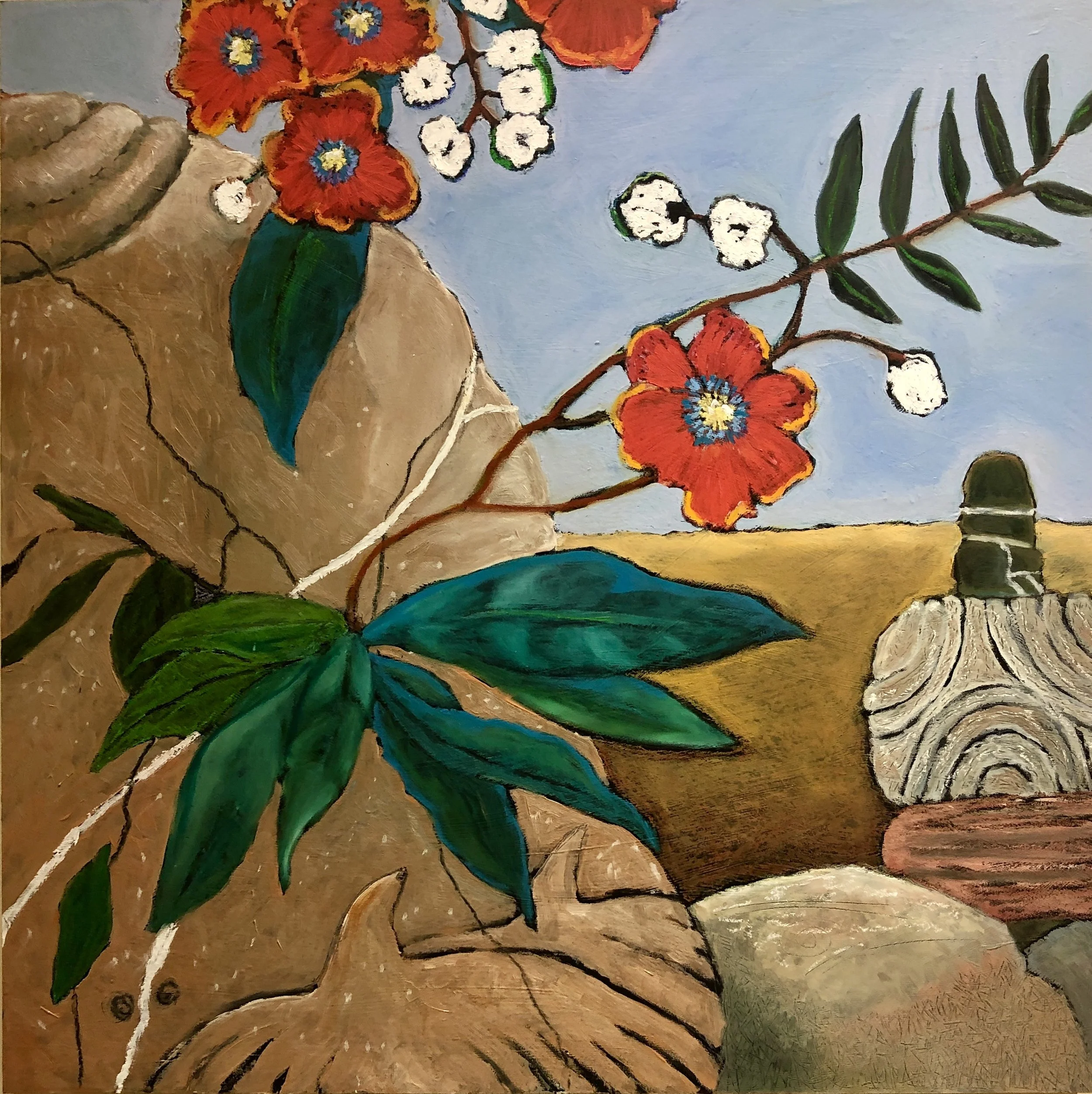 Flowers and Petroglyphs — Jorn Lynae Mork....Narrative Symbolism