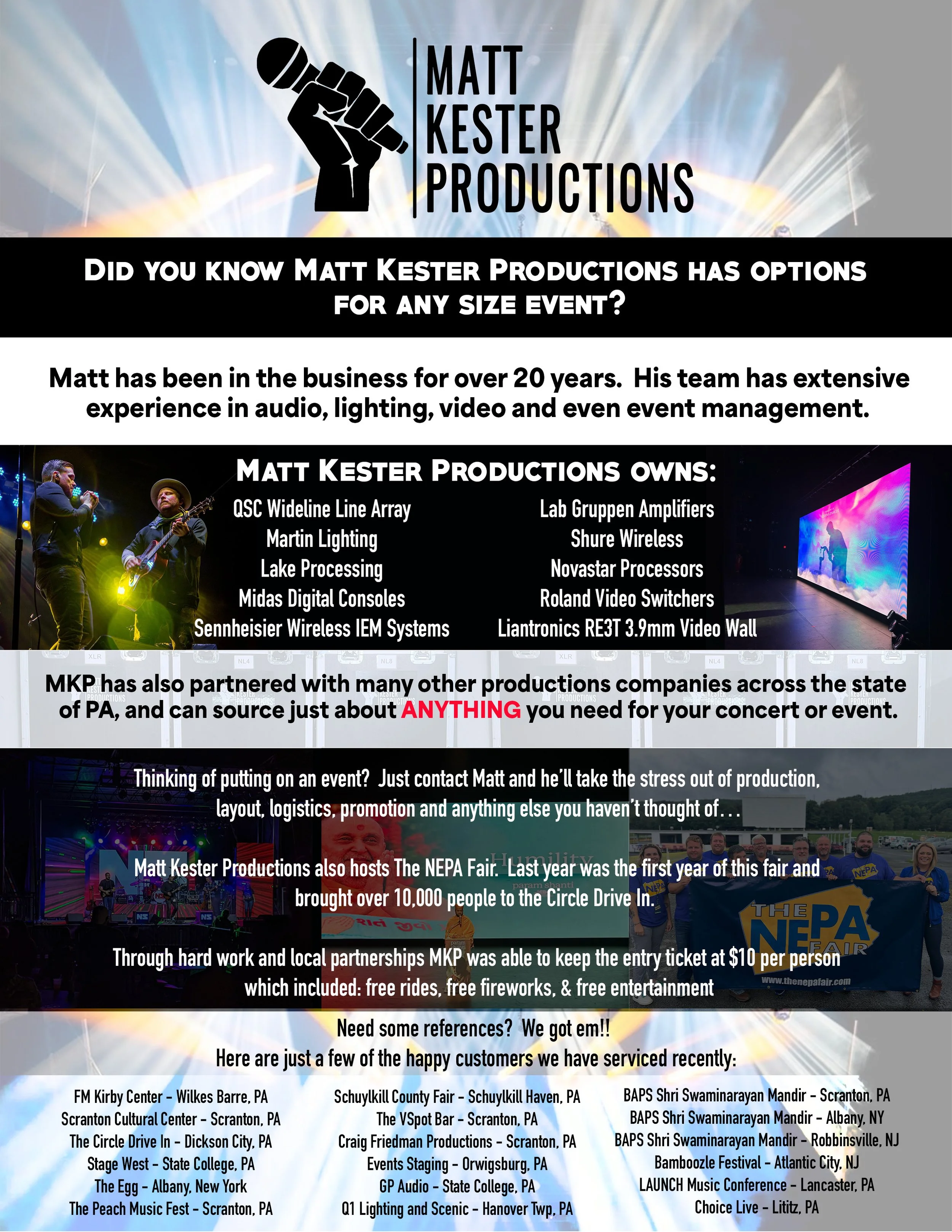 Contact Us — Matt Kester Productions
