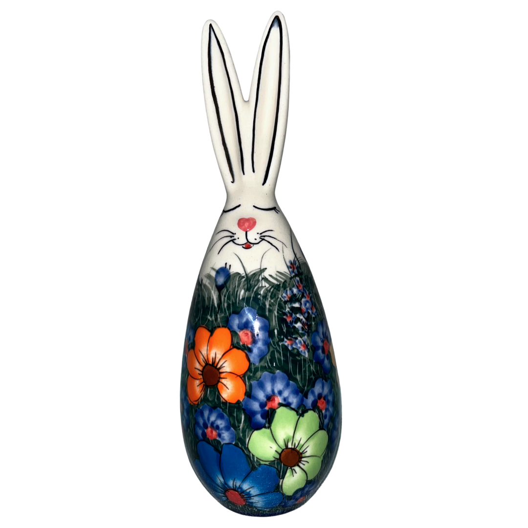 kalich polish pottery 12 inch tall bunny blue bow tie - Polish Pottery ...