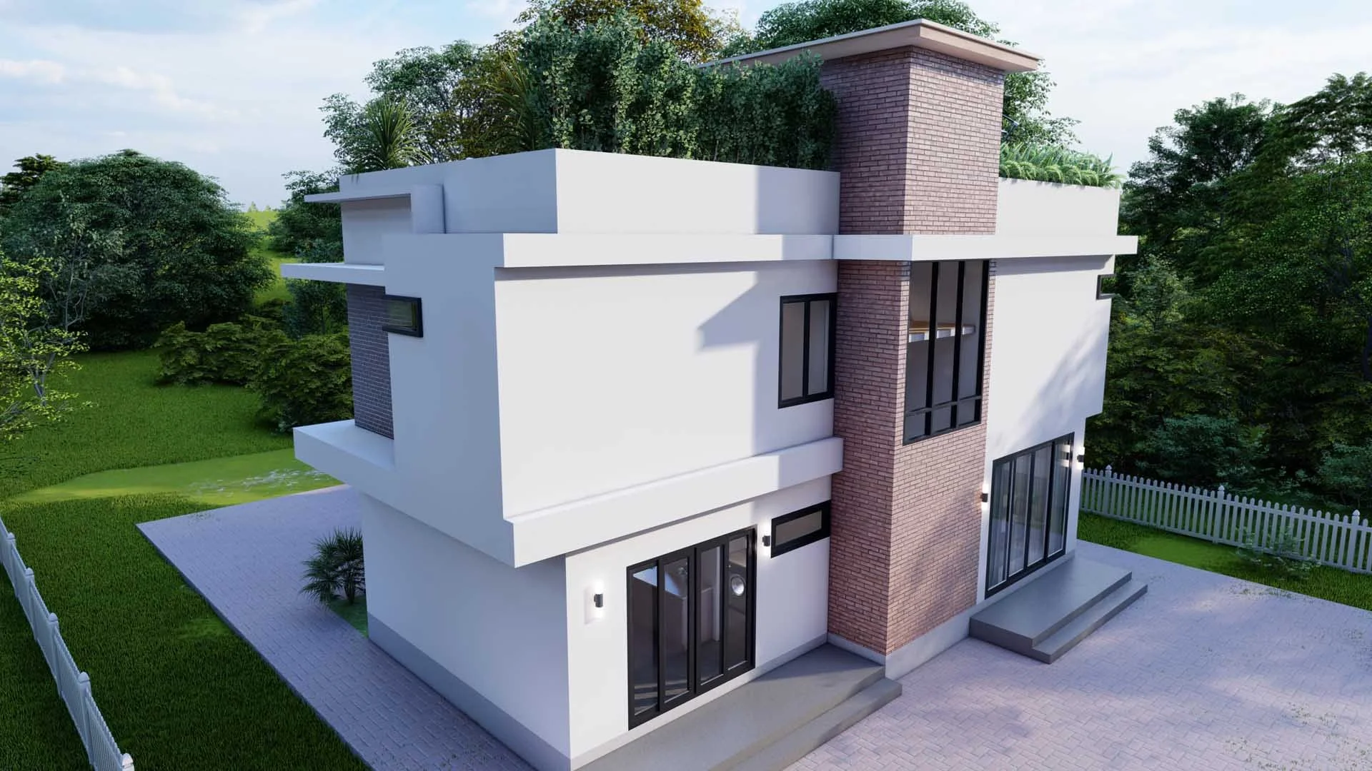 11x12 Meters House Floorplan Elevation | 2-2 — House Design Ideas