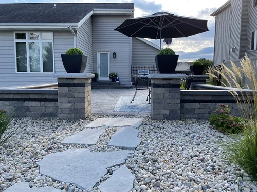 Patio Seating Wall & Pillars | RH Landscape — RH Landscape