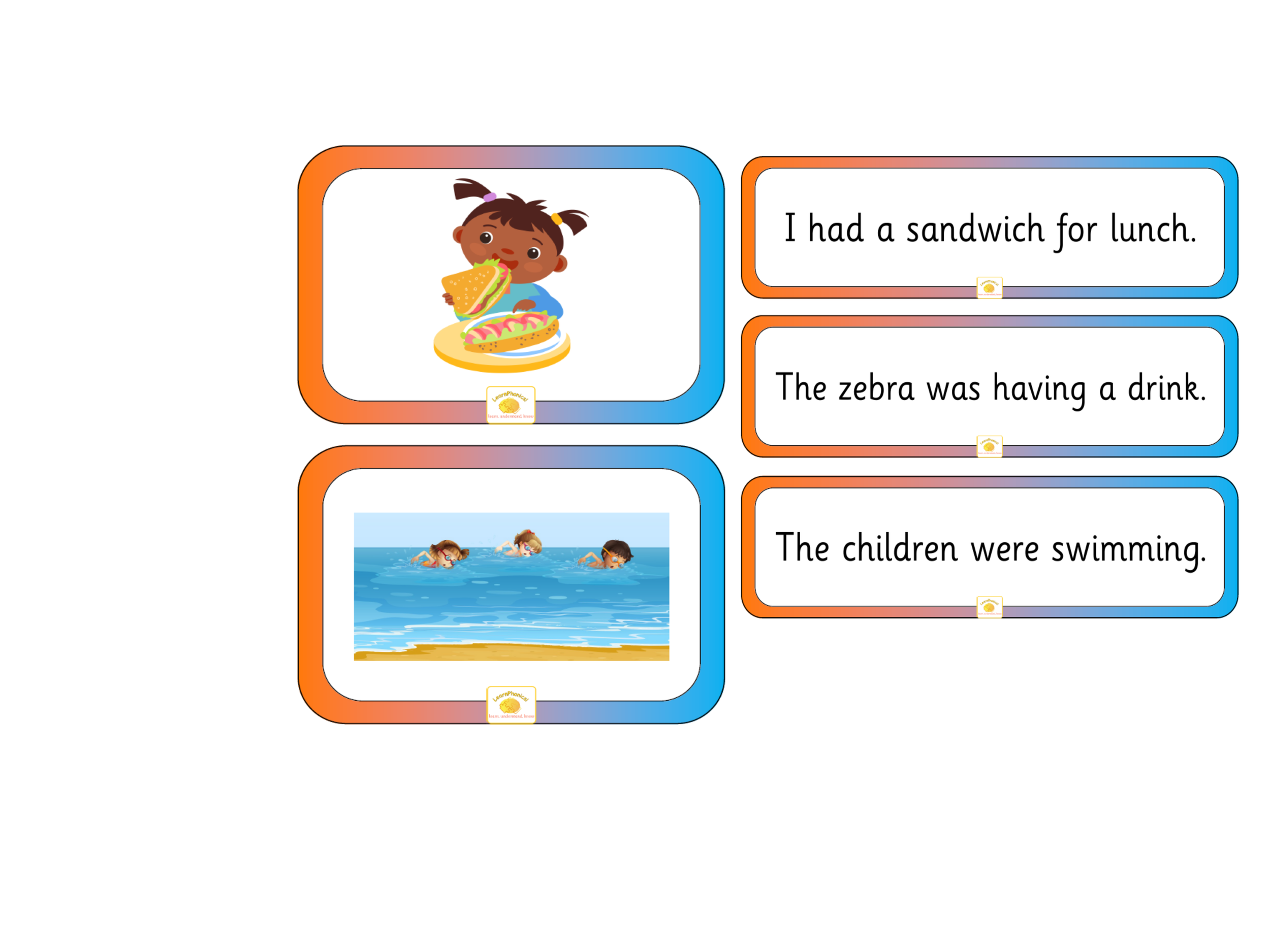 Phase 4 and 3 Longer and Shorter Words - Sentence Picture Match ...