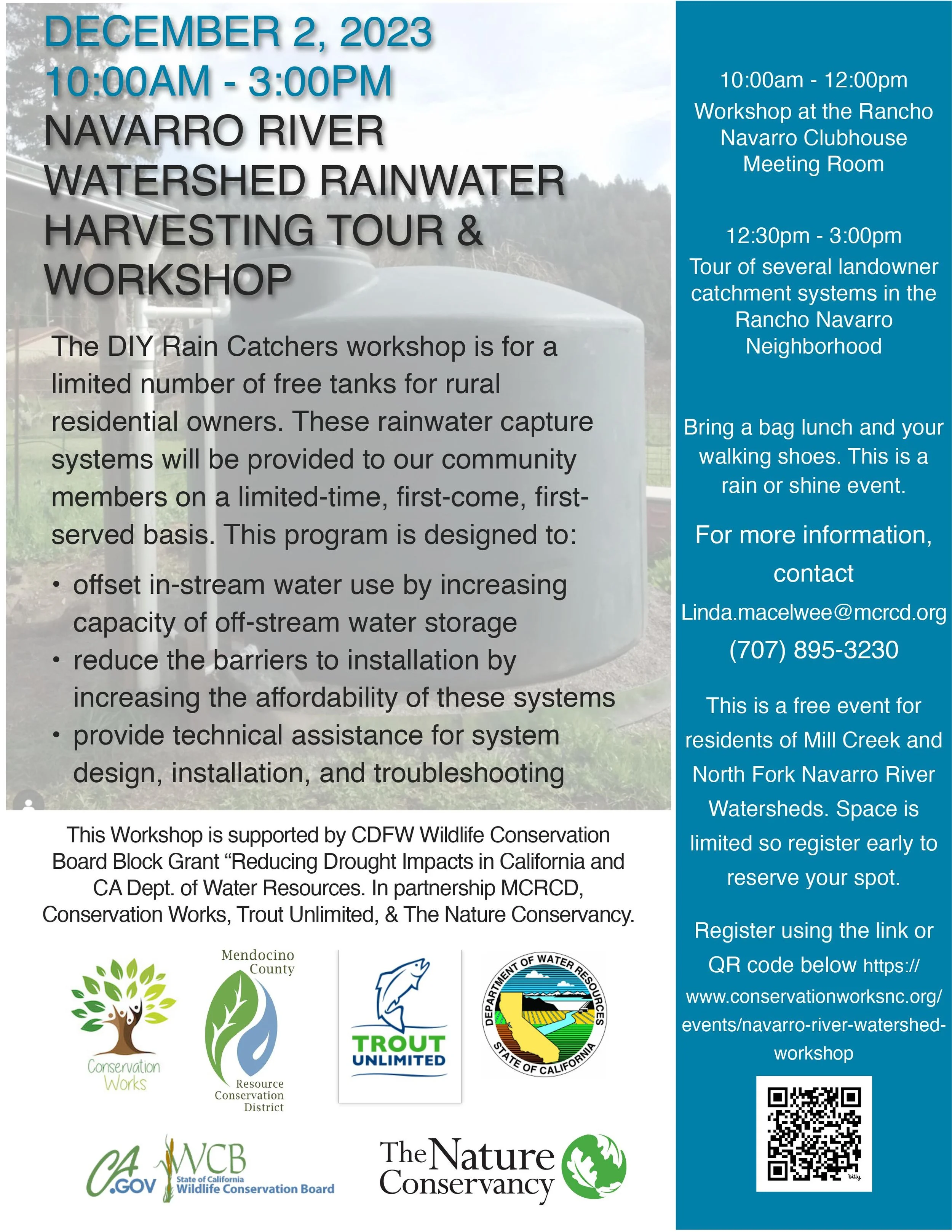 Navarro River Watershed Rainwater Harvesting Tour & Workshop ...