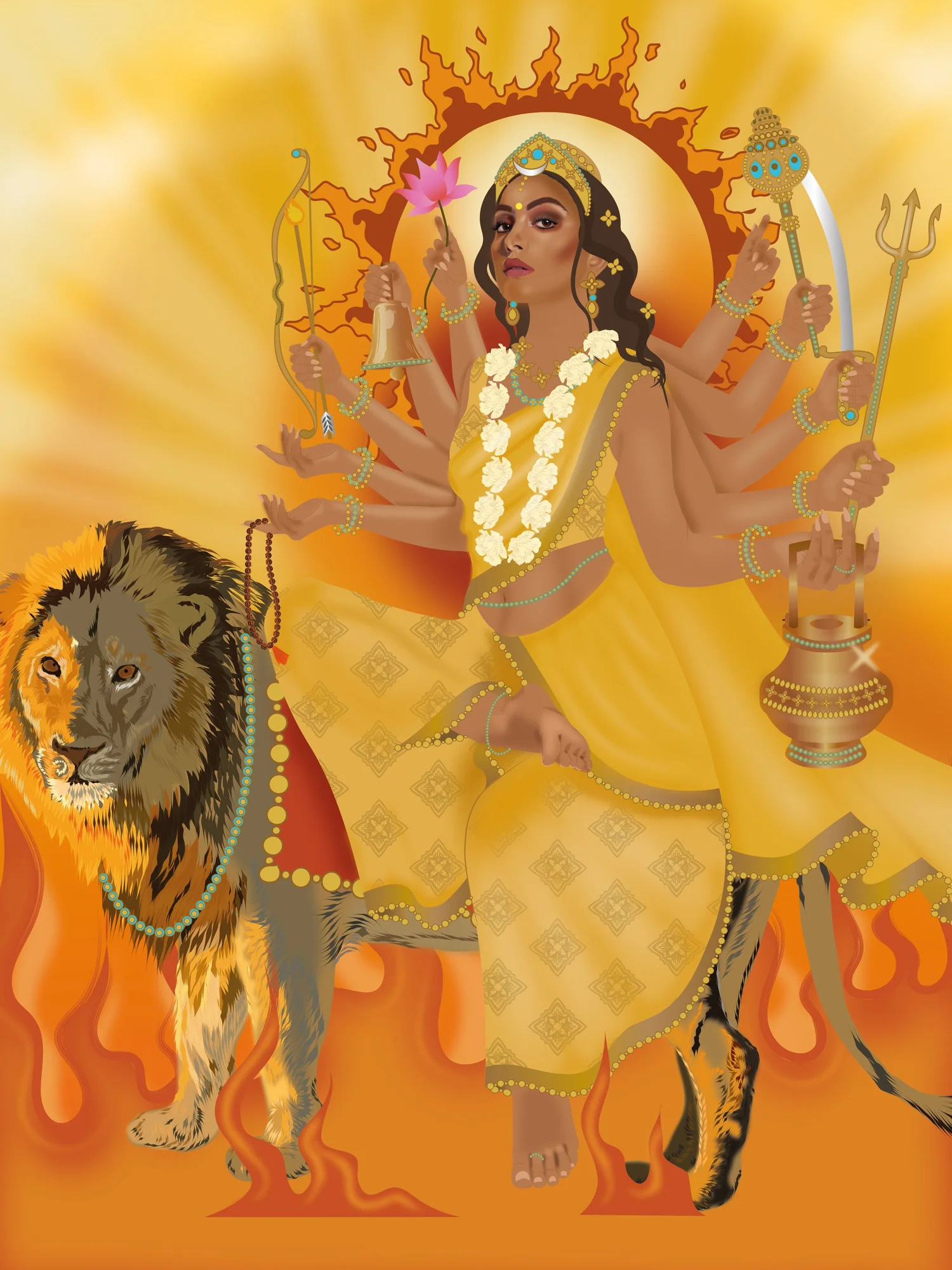 Spark Transformation with Goddess Chandraghanta — The Ancient Way