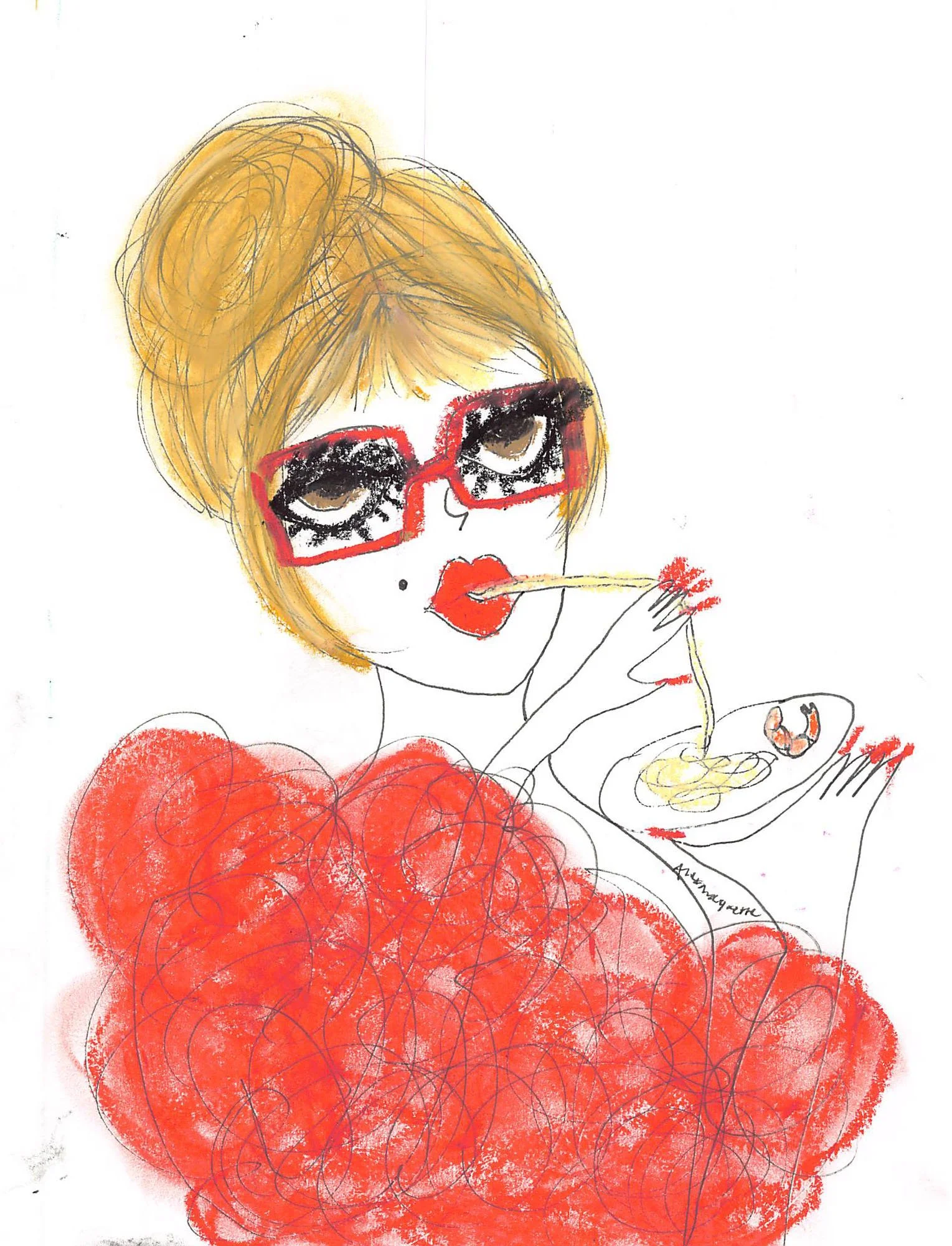 Hand Drawn Digital Portrait Commission — Alexandra Yvette