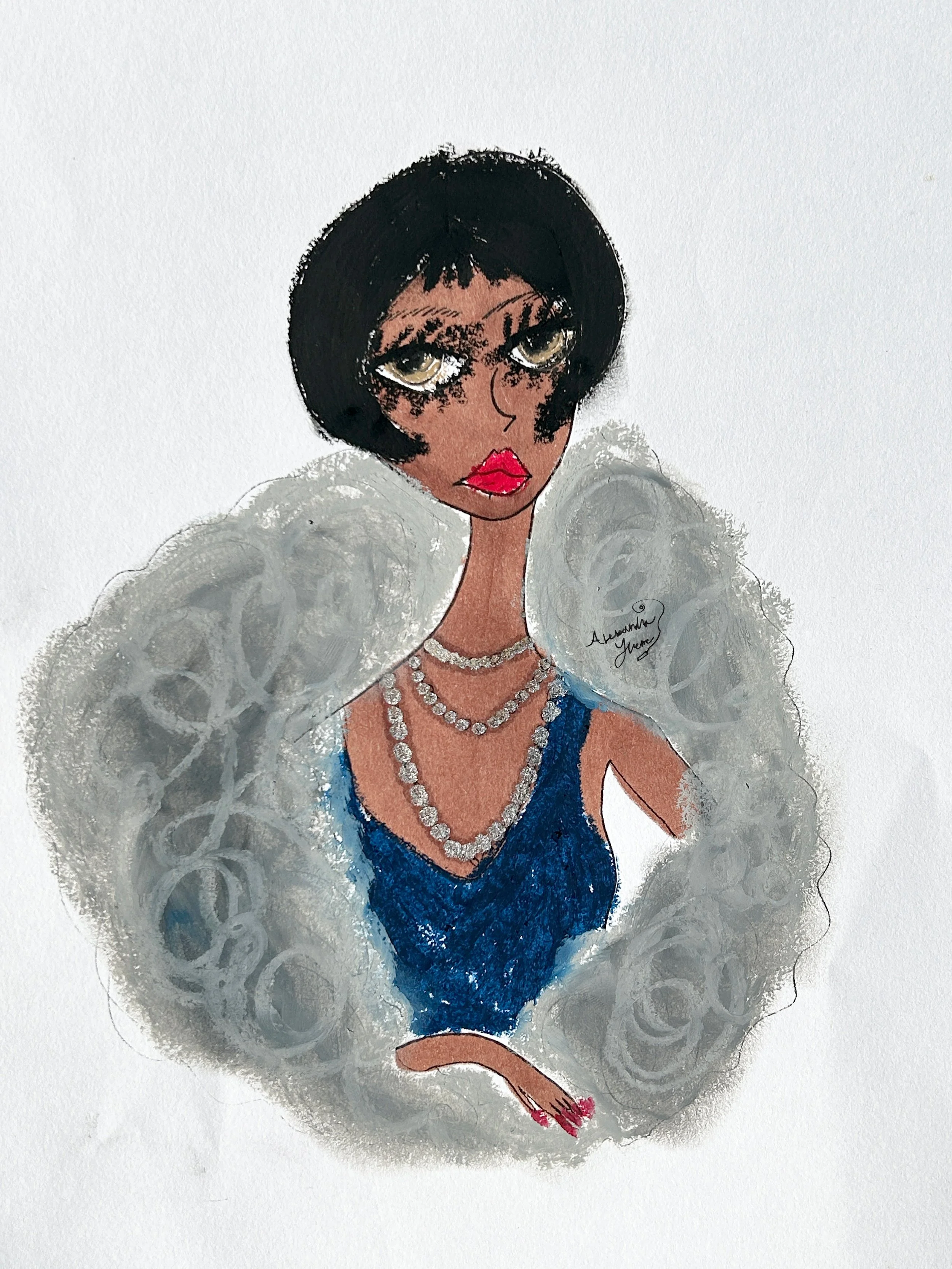 Hand Drawn Digital Portrait Commission — Alexandra Yvette