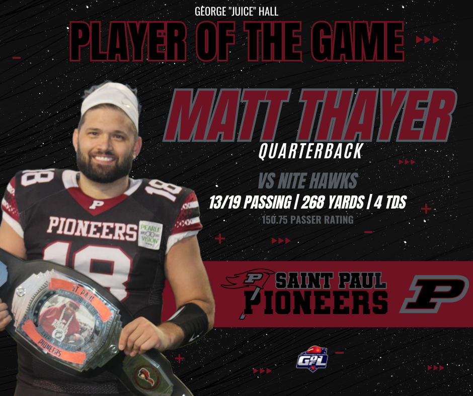 Quarterback Matt Thayer named inaugural George "Juice" Hall Player of ...