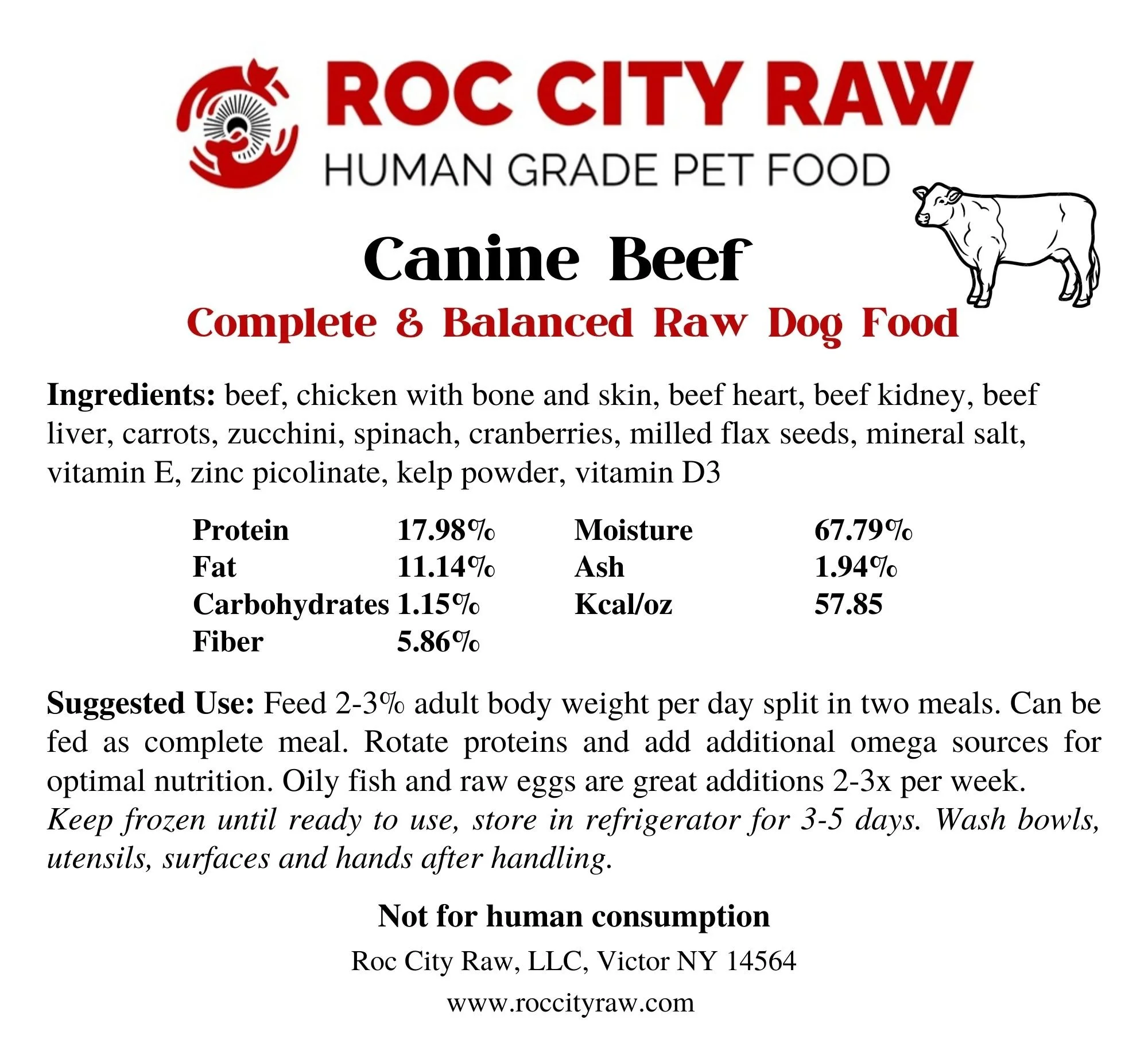 Canine Beef Complete & Balanced — Roc City Raw