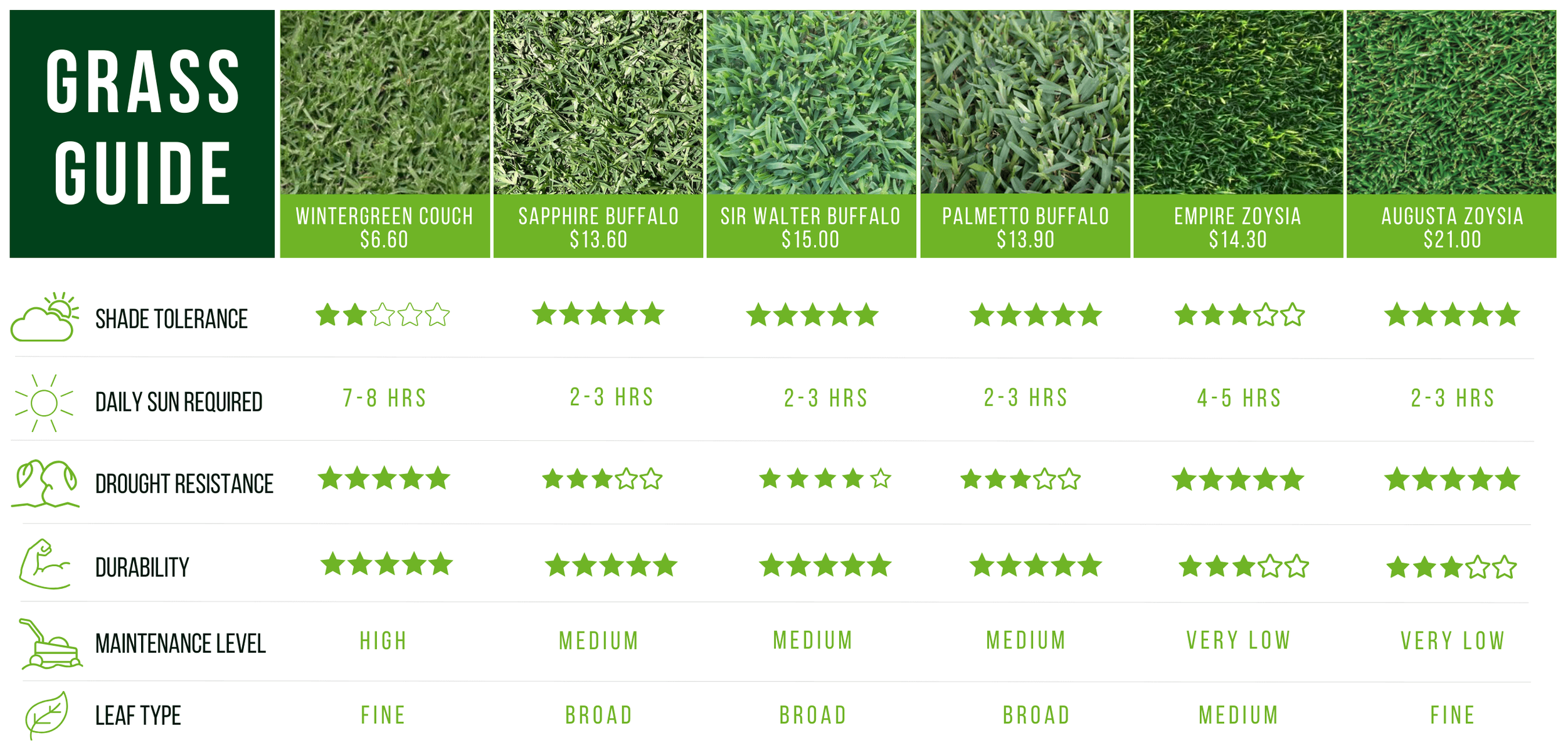 Comparing Grass Types — The Turf Shed