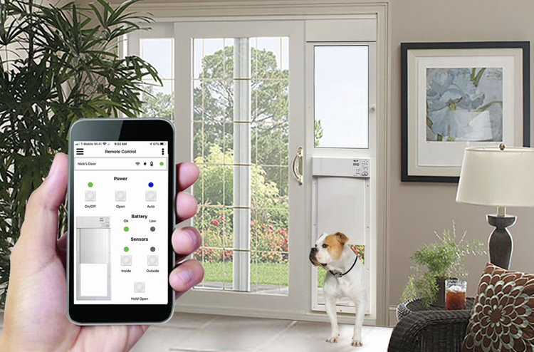 The Wifi Powered Sliding Pet Door — The Woof