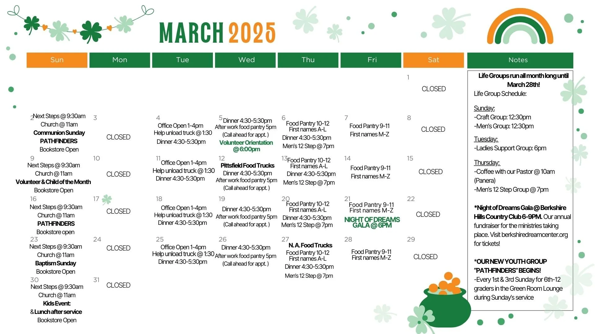 Calendar — Berkshire DC Church