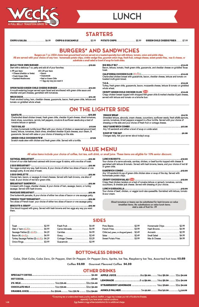 Menu — WECK'S