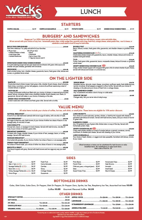 Menu — WECK'S