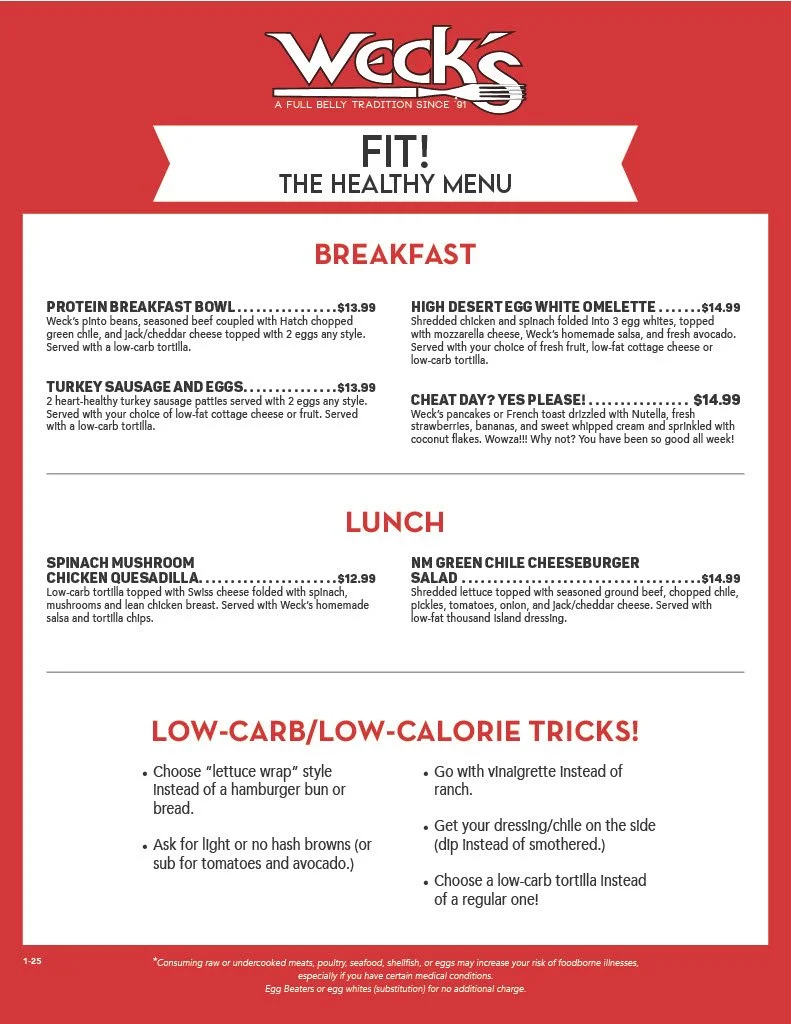 Menu — WECK'S