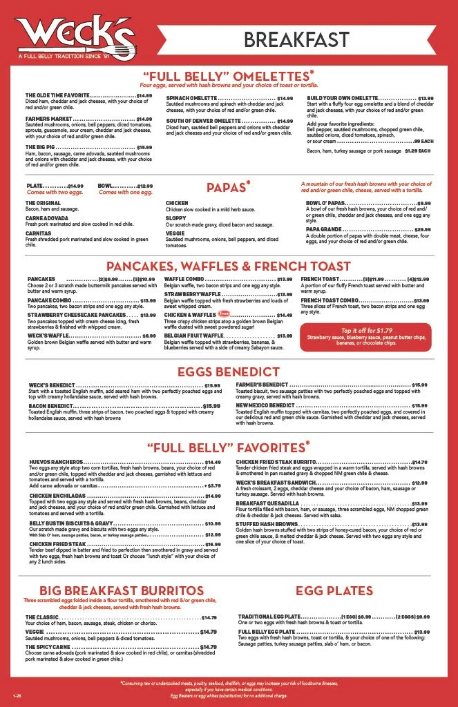Menu — WECK'S