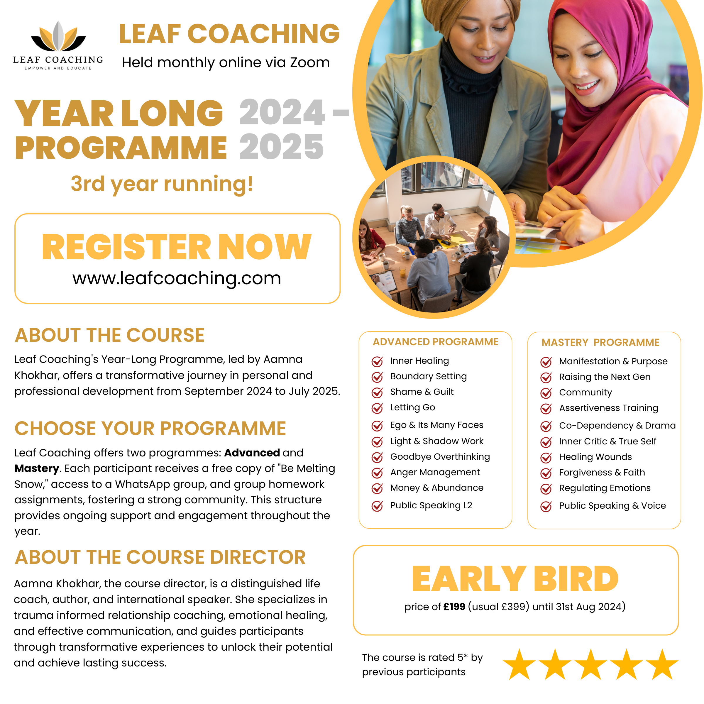 Year Long Programme - MASTERY — Leaf Coaching