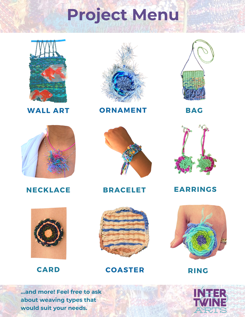 Weaving Menus — Intertwine Arts