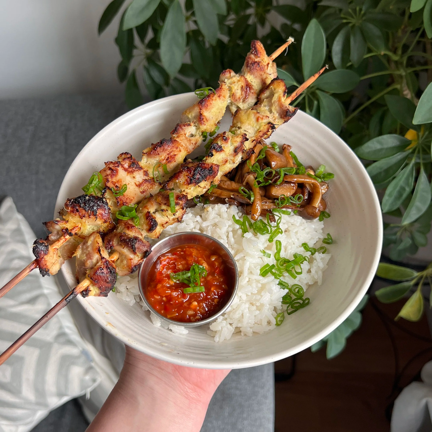 Lemongrass Chicken with Coconut Rice and Mushrooms — Audrey's Table