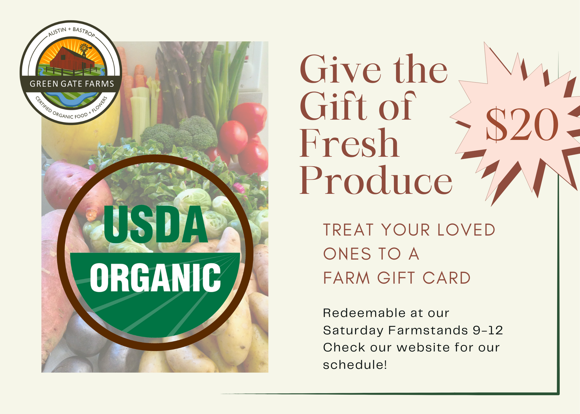 Farm Bucks Gift Card — Green Gate Farms
