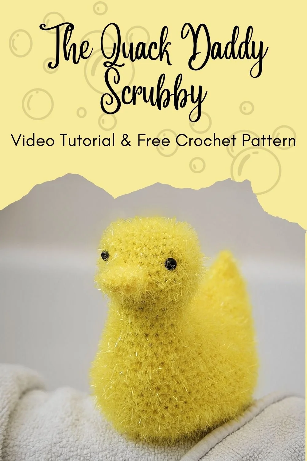Free Crochet Duck Scrubby Pattern - Quack Daddy Scrubby Tutorial ...