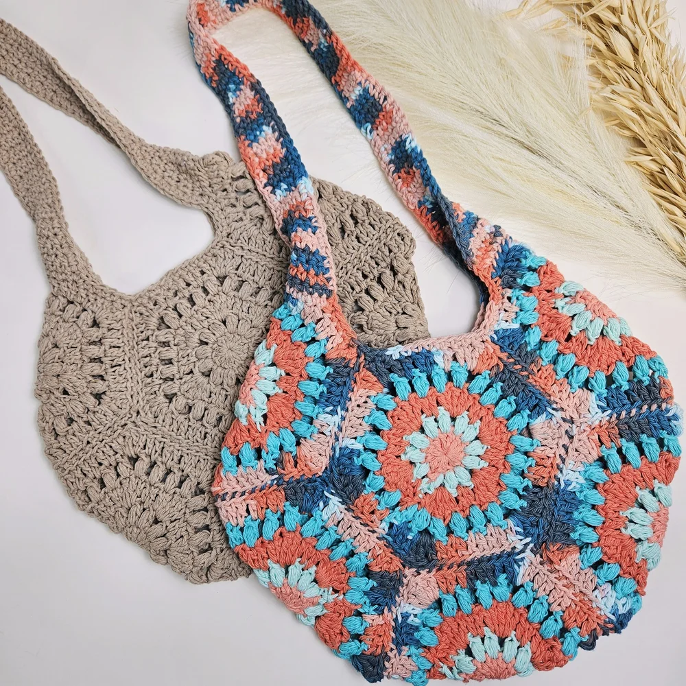 Free Crochet Hexagon Market Bag Pattern – Easy Floral Tote — Stitch and ...
