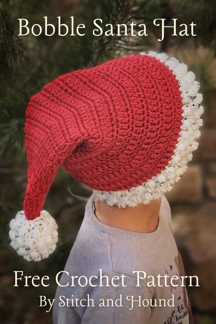 Bobble Santa Hat Crochet Pattern – Free Beginner-Friendly Holiday ...