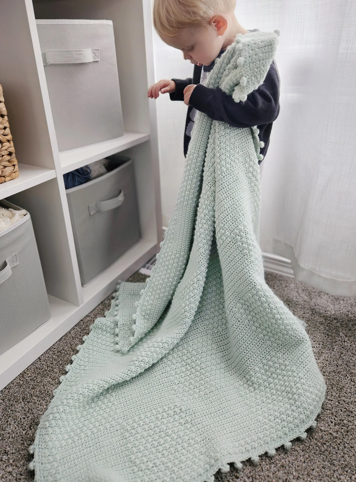 Checkerboard Puff Stitch Crochet Blanket Pattern — Stitch and Hound