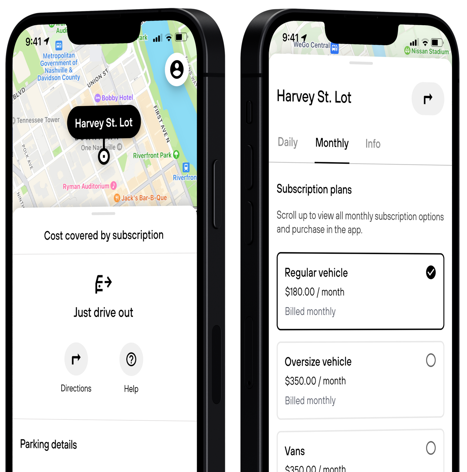 Monthly Subscription Parking — Metropolis