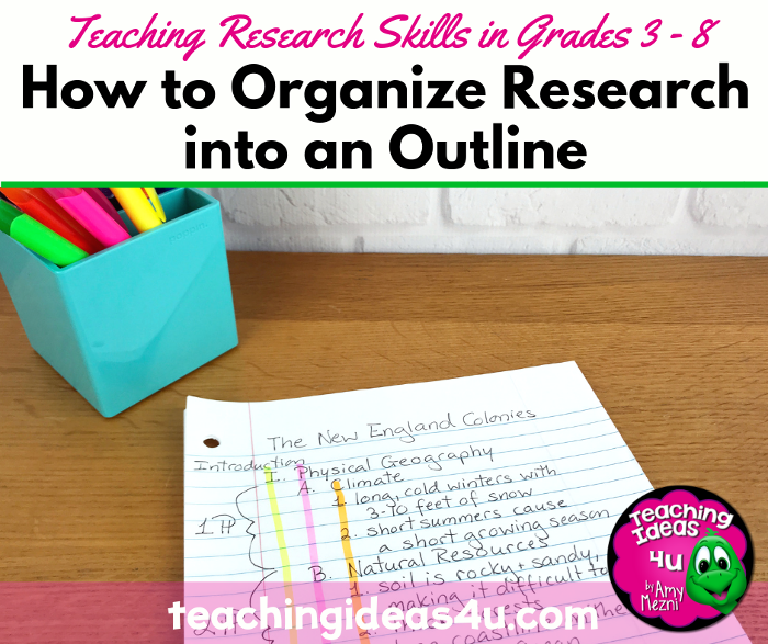 How to Organize a Research Paper Outline — TeachingIdeas4U