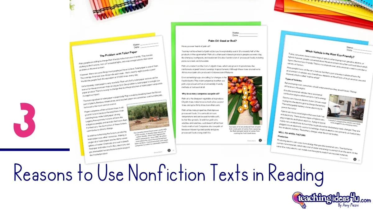 3 Reasons to Use Nonfiction Texts When Teaching Reading — TeachingIdeas4U