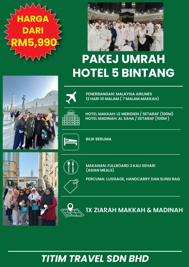 PAKEJ HOTEL 5 BINTANG RM5990 — TITIM TRAVEL