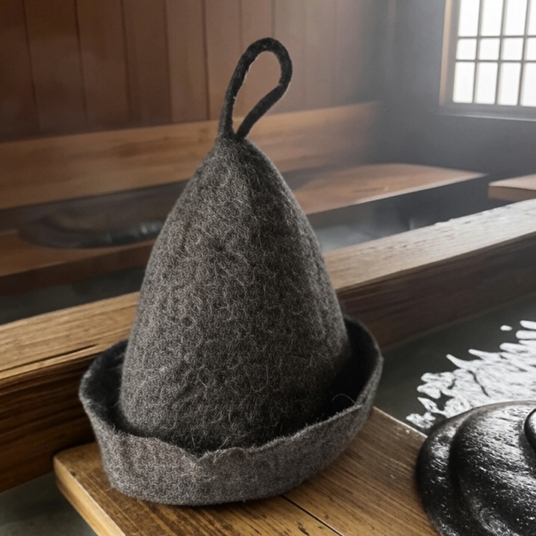 Undyed Wool Sauna Hat – Sculpted Mountain Wool | Plastic-Free Sauna Hat ...